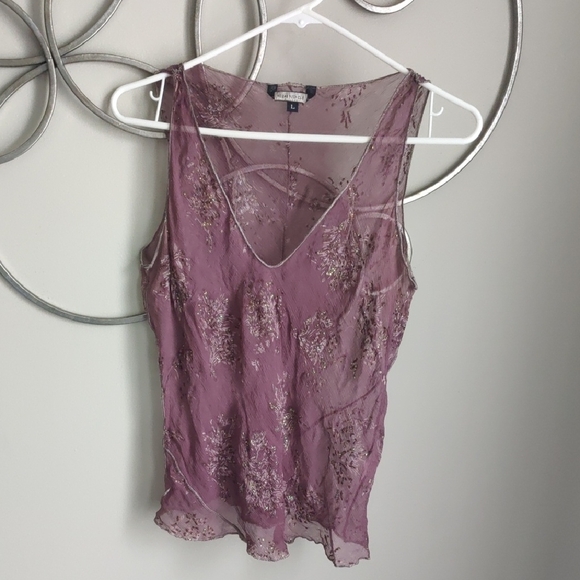 Rozae Nichols | Tops | Rozae Nichols Embellished And Sparkly Sheer Tank ...